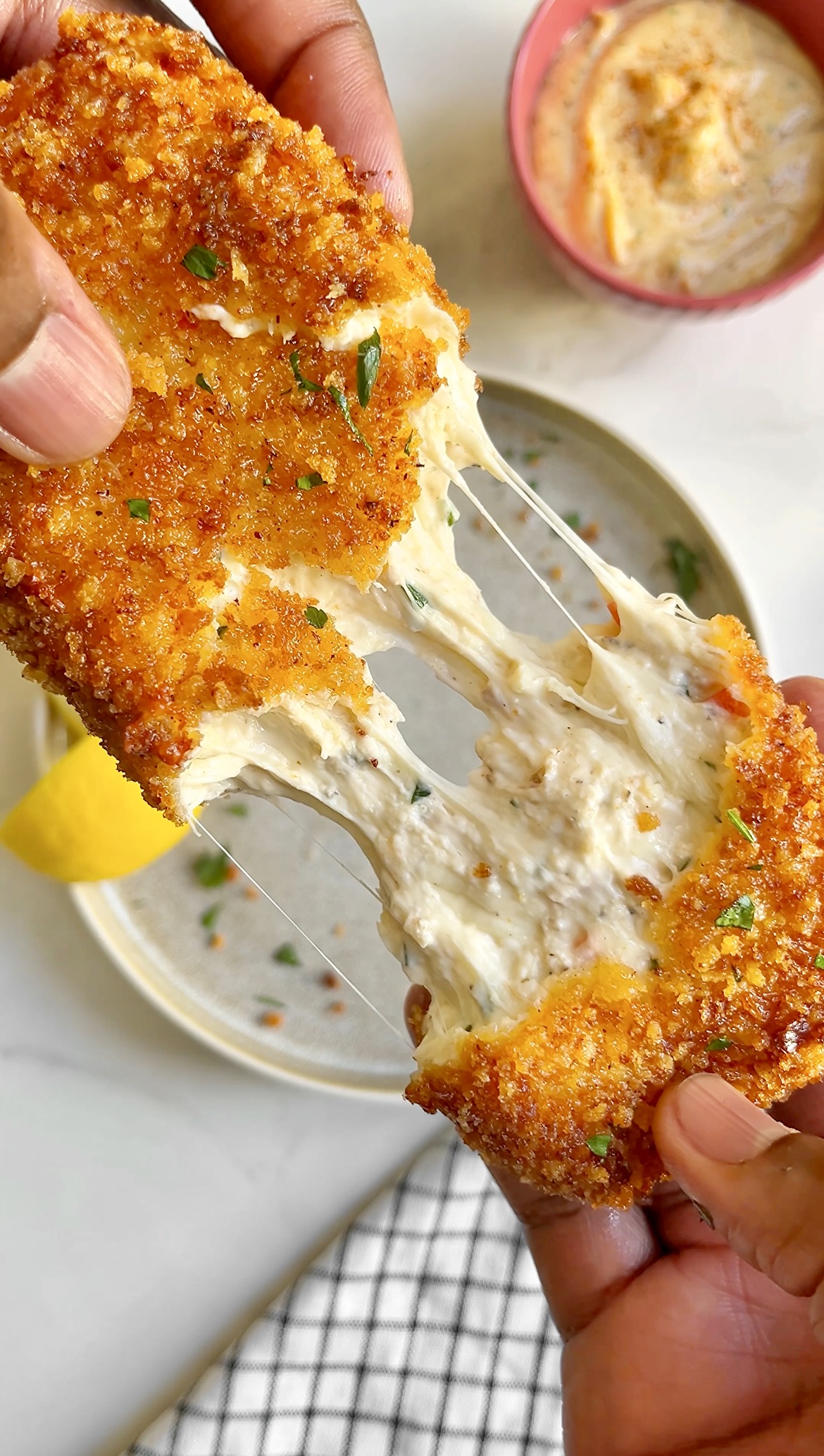 Crispy Jumbo Lump Crab Mozzarella Sticks | kingcooks